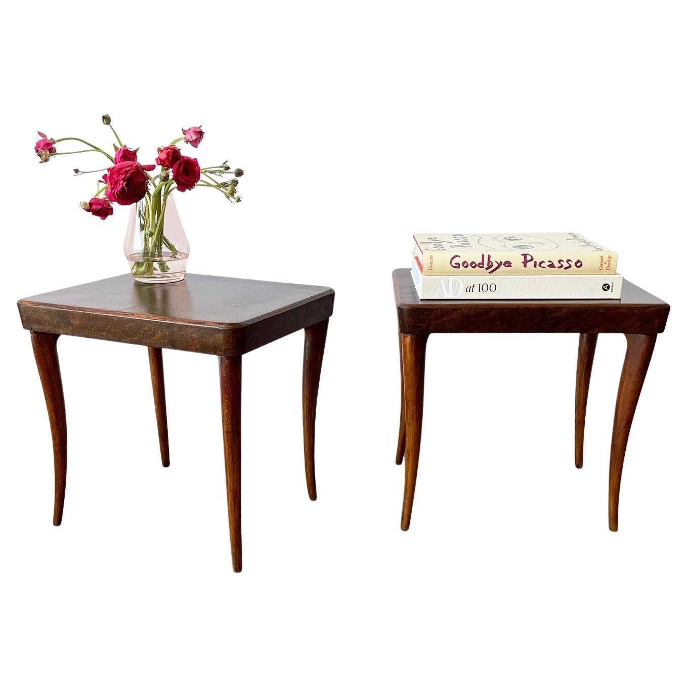 Ico and Luisa Parisi Style Sculptural Italian End Tables For Sale at ...