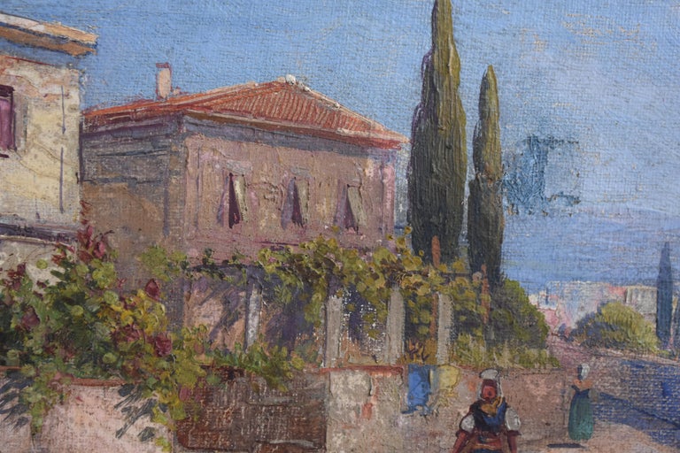 Pair of Italian Landscape Oil on Canvas Signed Pietro Toretti at 1stDibs