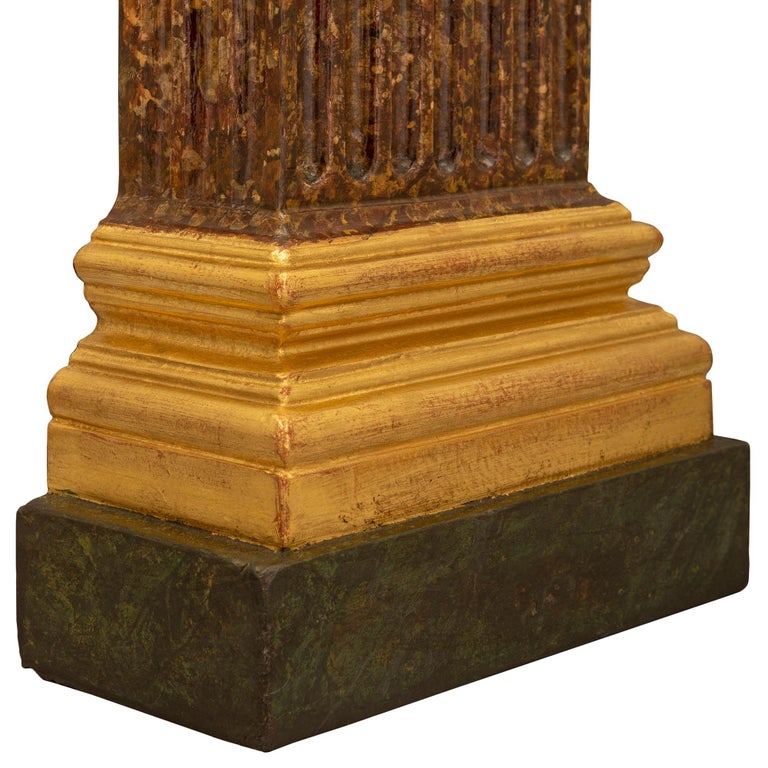 Pair Of Italian Late 18th/Early 19th Century Faux Painted Marble ...