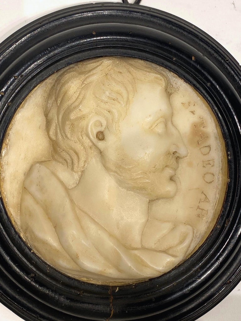 Pair of Italian Marble Relief Plaques Depicting San Giovanni and San ...