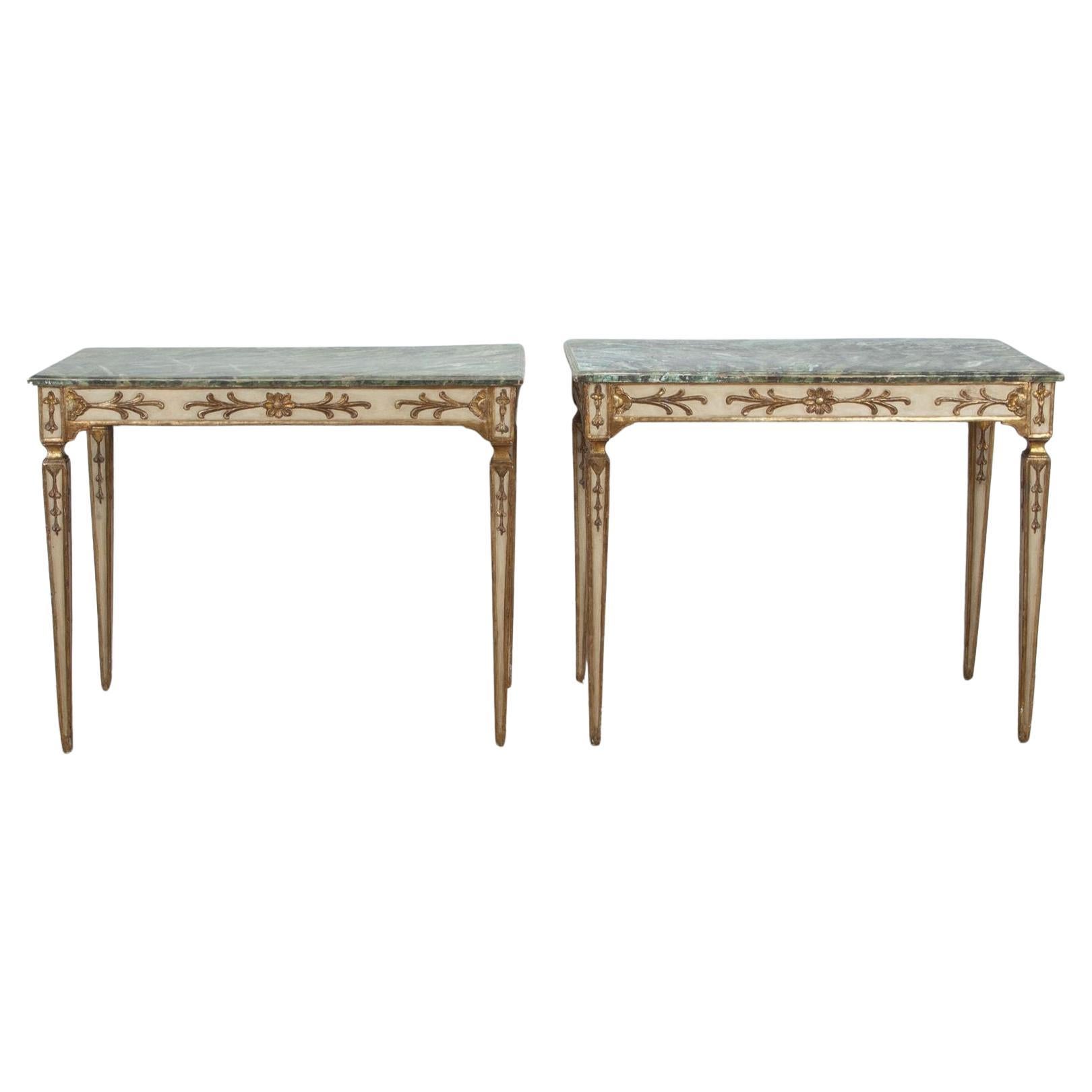 Pair of 18th Century Venetian Console Tables For Sale at 1stDibs