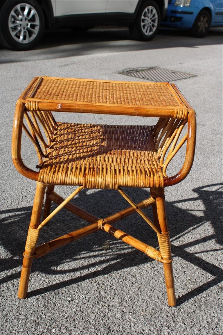 Pair of Italian Mid-Century Bamboo Bedside Tables Night Stands at 1stDibs