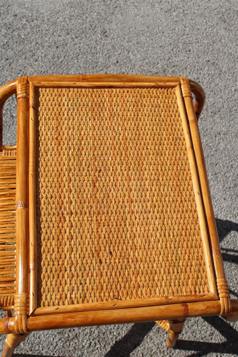 Pair of Italian Mid-Century Bamboo Bedside Tables Night Stands at 1stDibs