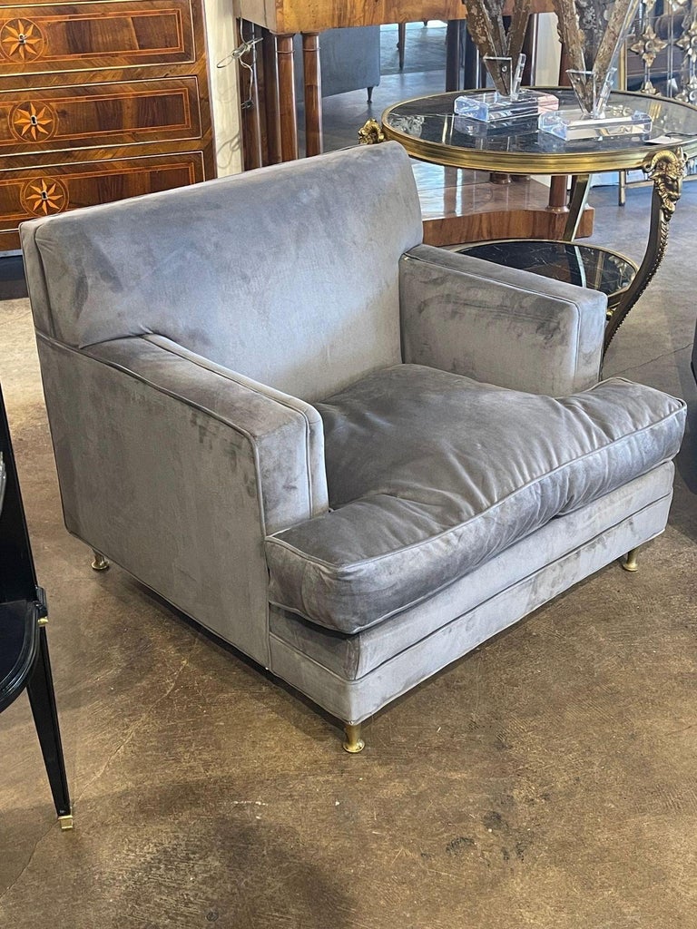 Pair of Italian Mid-Century Club Chairs For Sale at 1stDibs