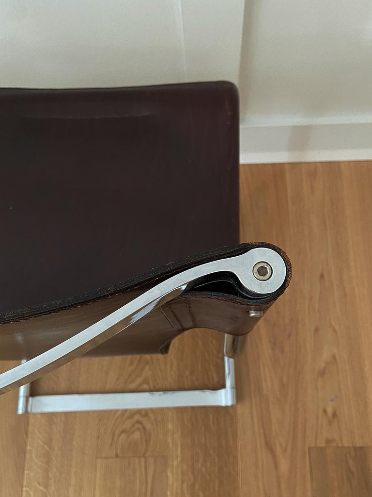 Pair of Italian Mid Century Leather Dining/Office Chairs by Carlo ...