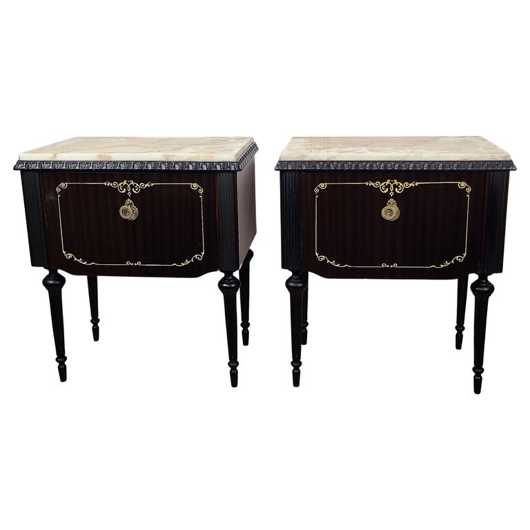 Pair of Italian Midcentury Art Deco Bedside Tables Bedside Tables ...