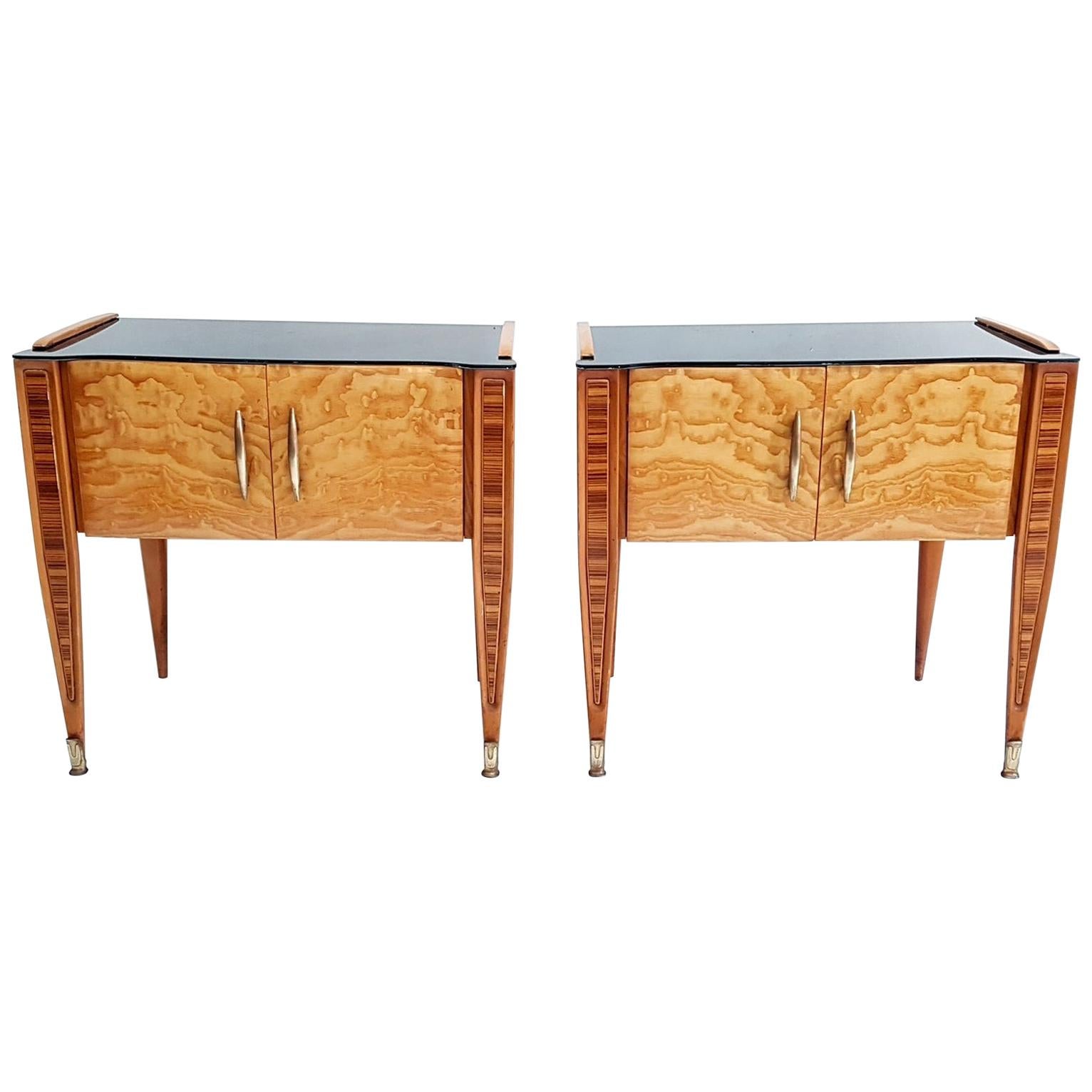 Italian Midcentury Cesare Lacca Attributed Nightstand Top Marble Pink ...