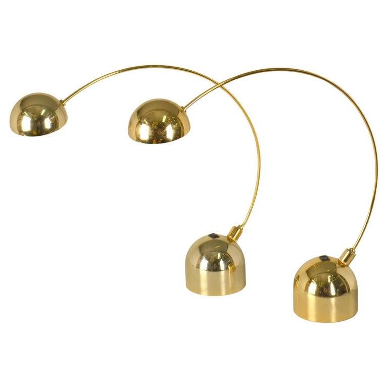 Pair of Italian Minimalist Halogen 1970's Table Lights at 1stDibs