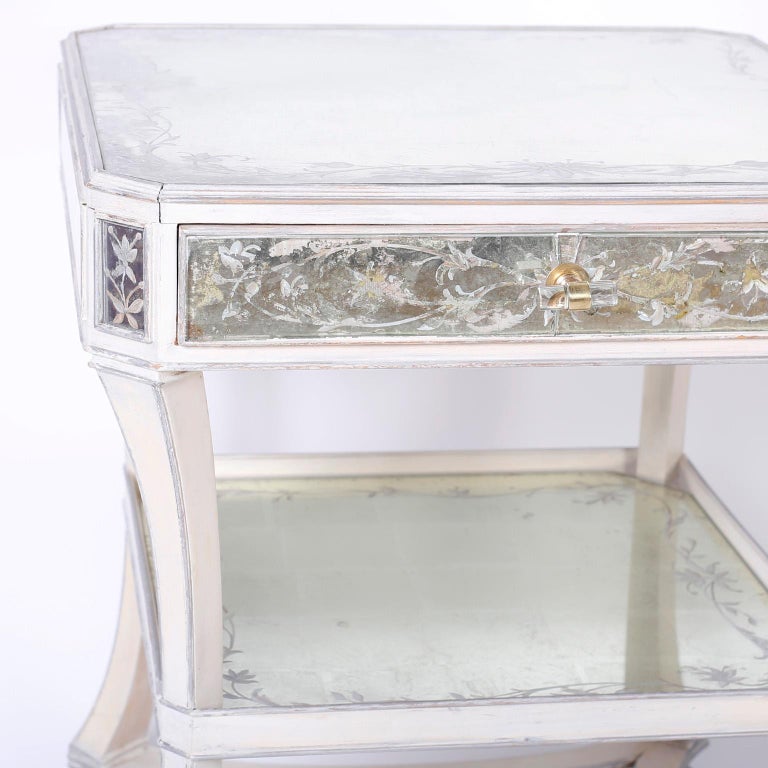 Pair of Italian Mirrored End Tables For Sale at 1stDibs