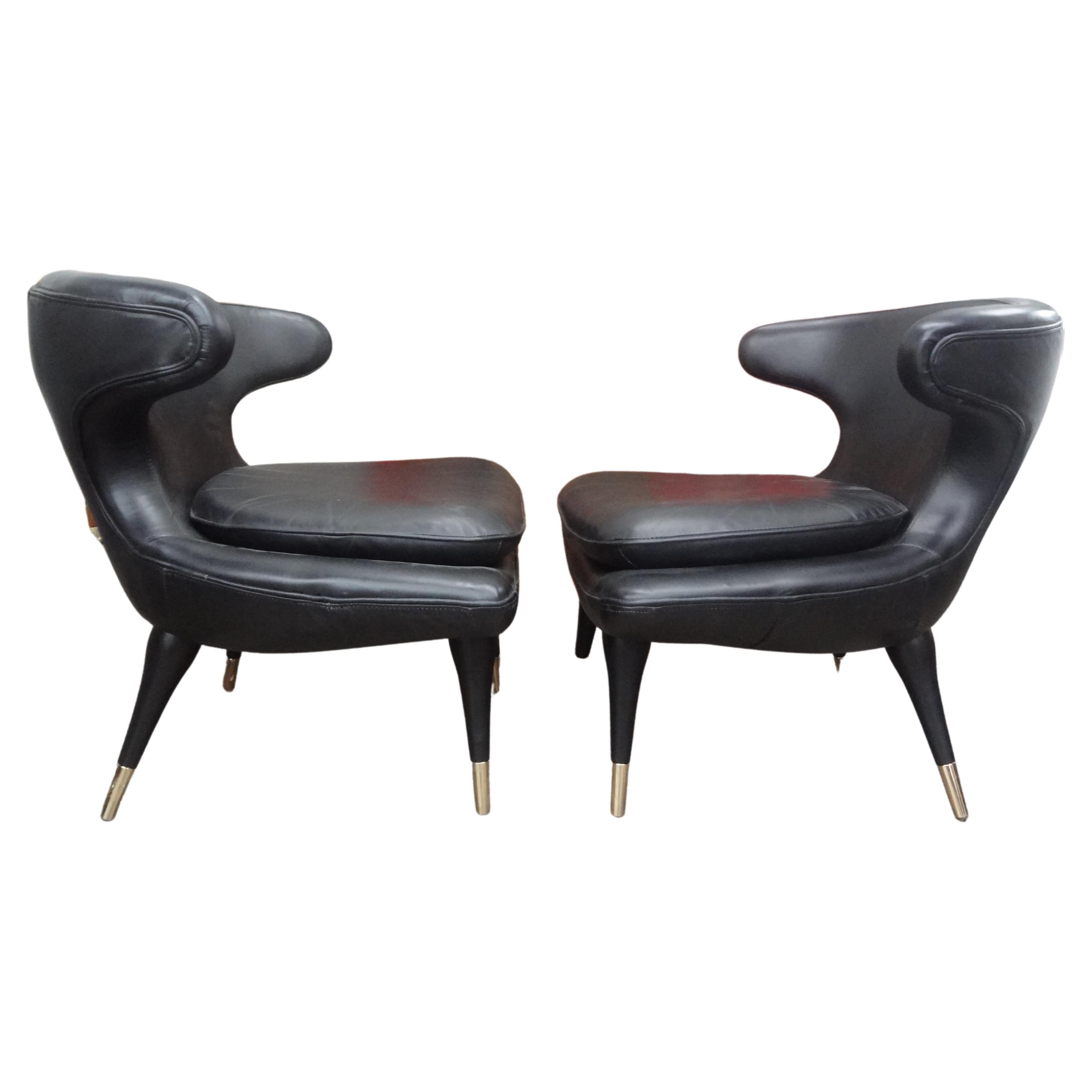 Pair Modern Italian Chairs at 1stDibs
