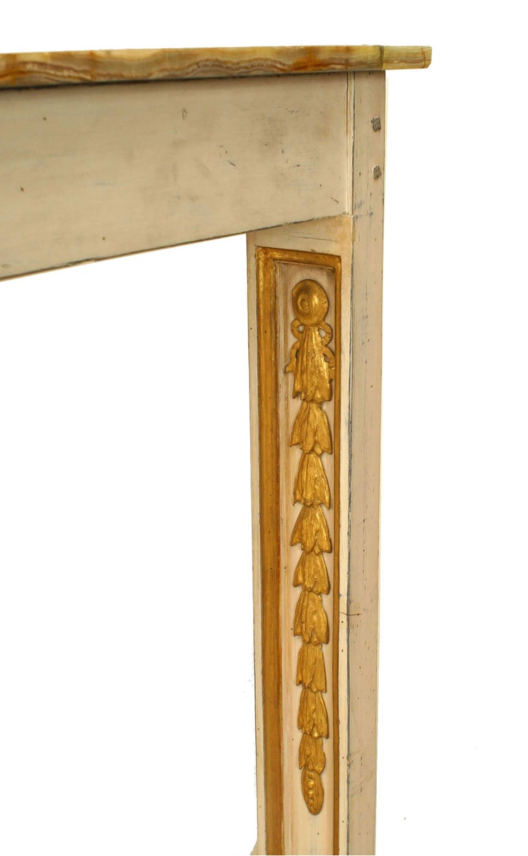 Pair of Italian Neo-Classic Painted Onyx Top Console Tables For Sale at ...