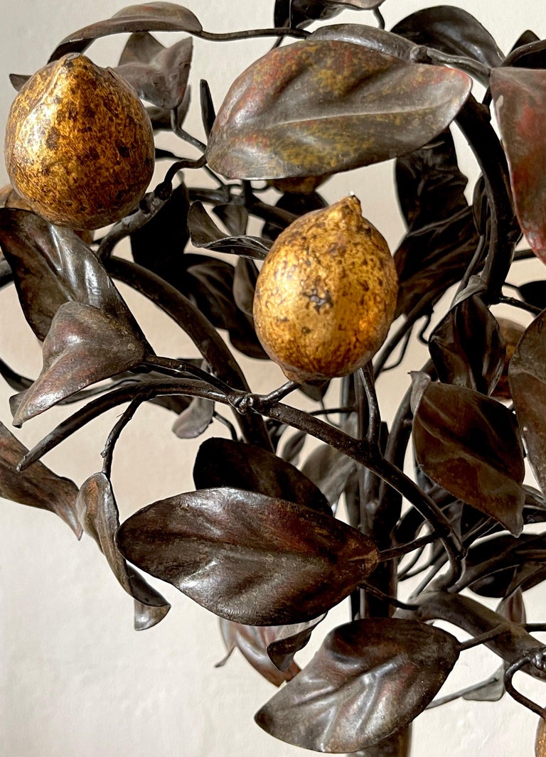 Pair of Italian Neoclassical Gilt and Patinated Tole Lemon Tree ...