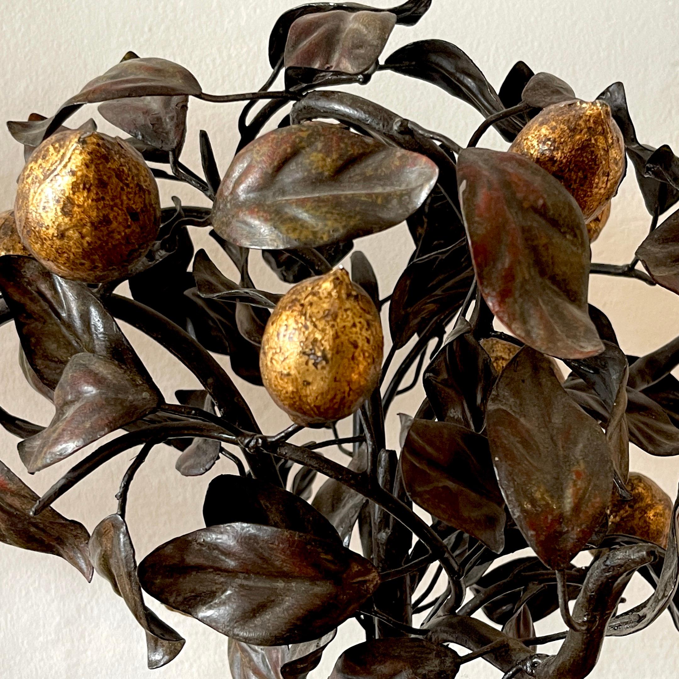 Pair of Italian Neoclassical Gilt and Patinated Tole Lemon Tree ...