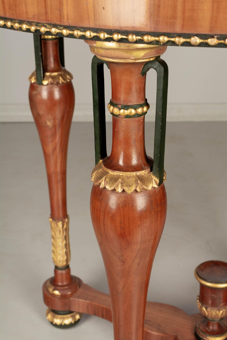 Pair of Italian Neoclassical Scagliola Top Center Tables For Sale at ...