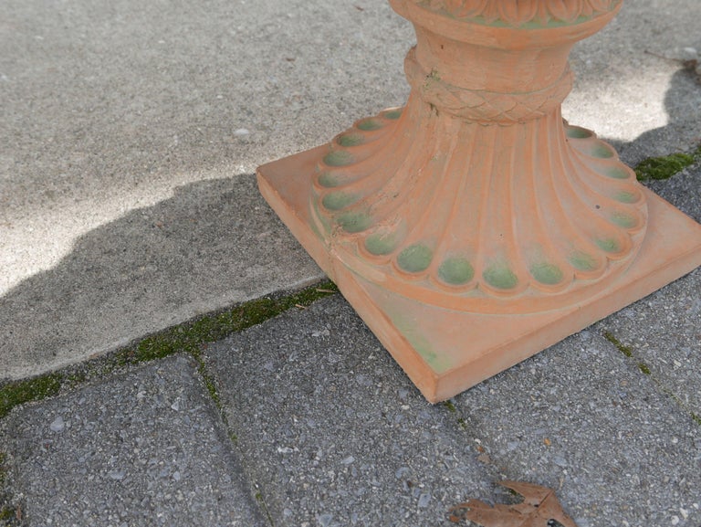 Pair of Italian Neoclassical Style Terracotta Planters at 1stDibs