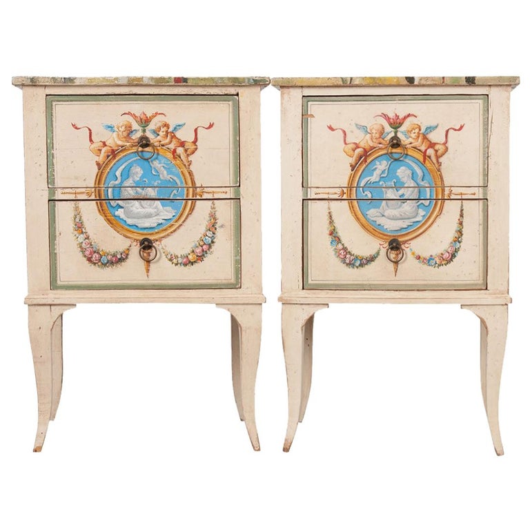 Pair of Italian Painted Chests at 1stDibs