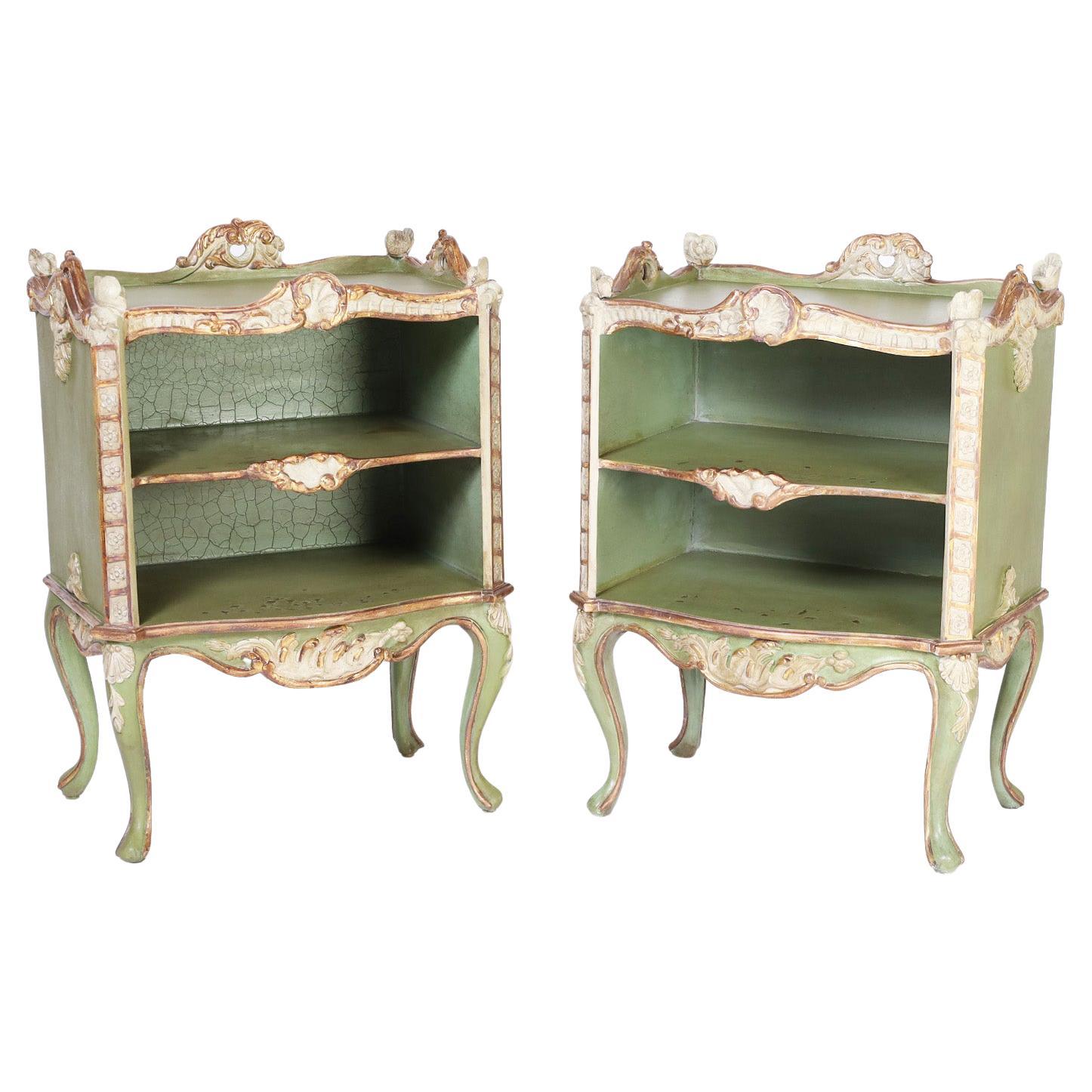 Pair of Hand-Painted Italian Bombay Chests at 1stDibs
