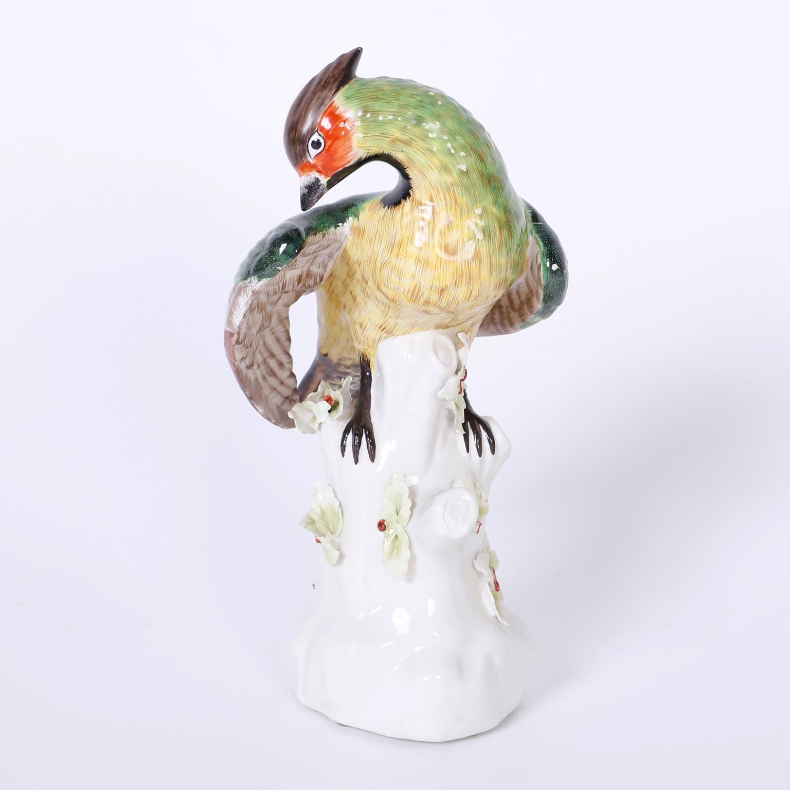Pair of Italian Porcelain Parrots at 1stDibs