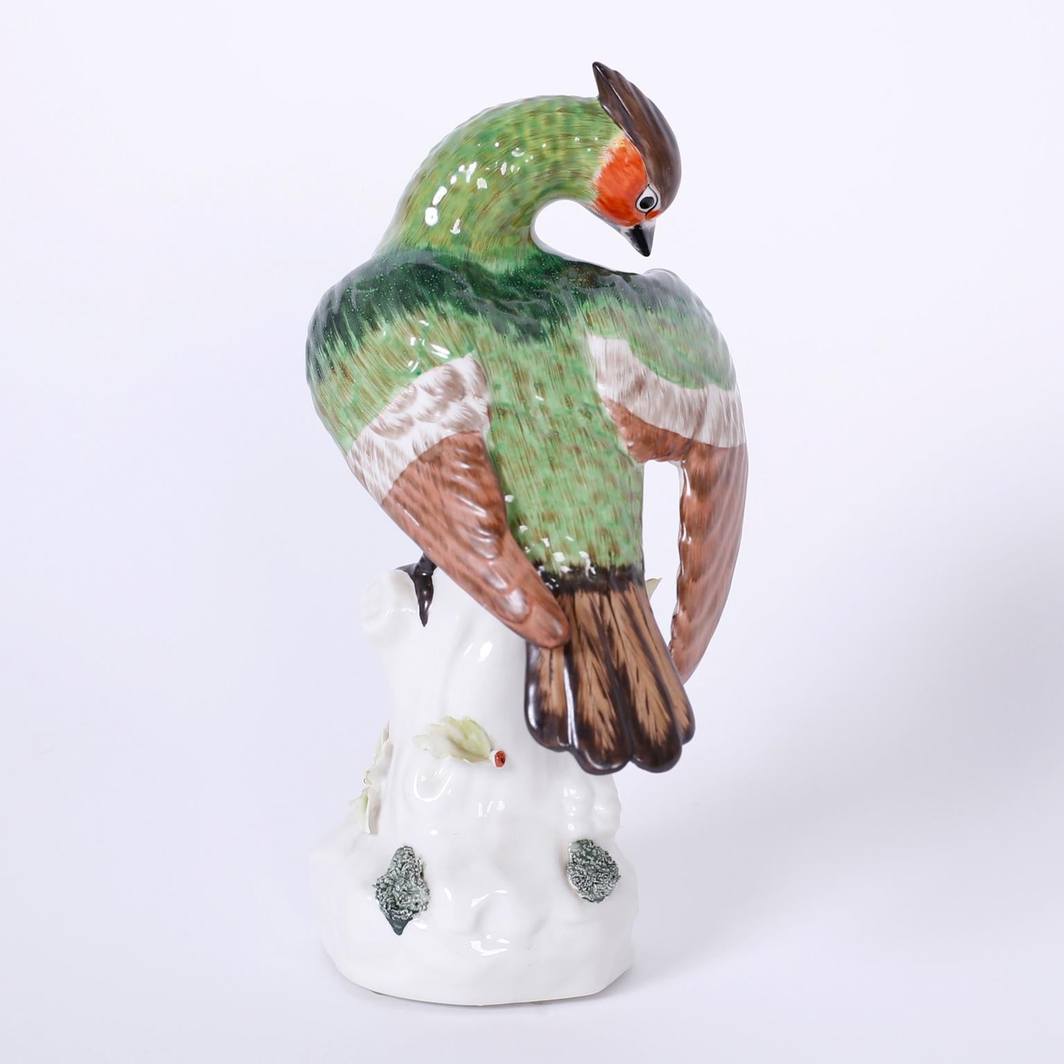 Pair of Italian Porcelain Parrots at 1stDibs