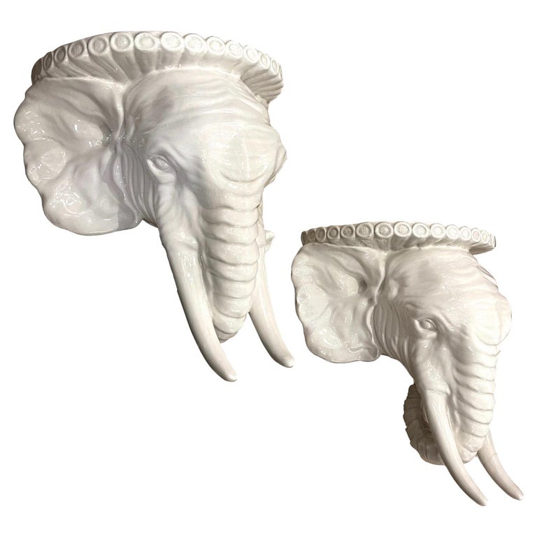 Pair of Italian Porcelain Shelves For Sale at 1stDibs