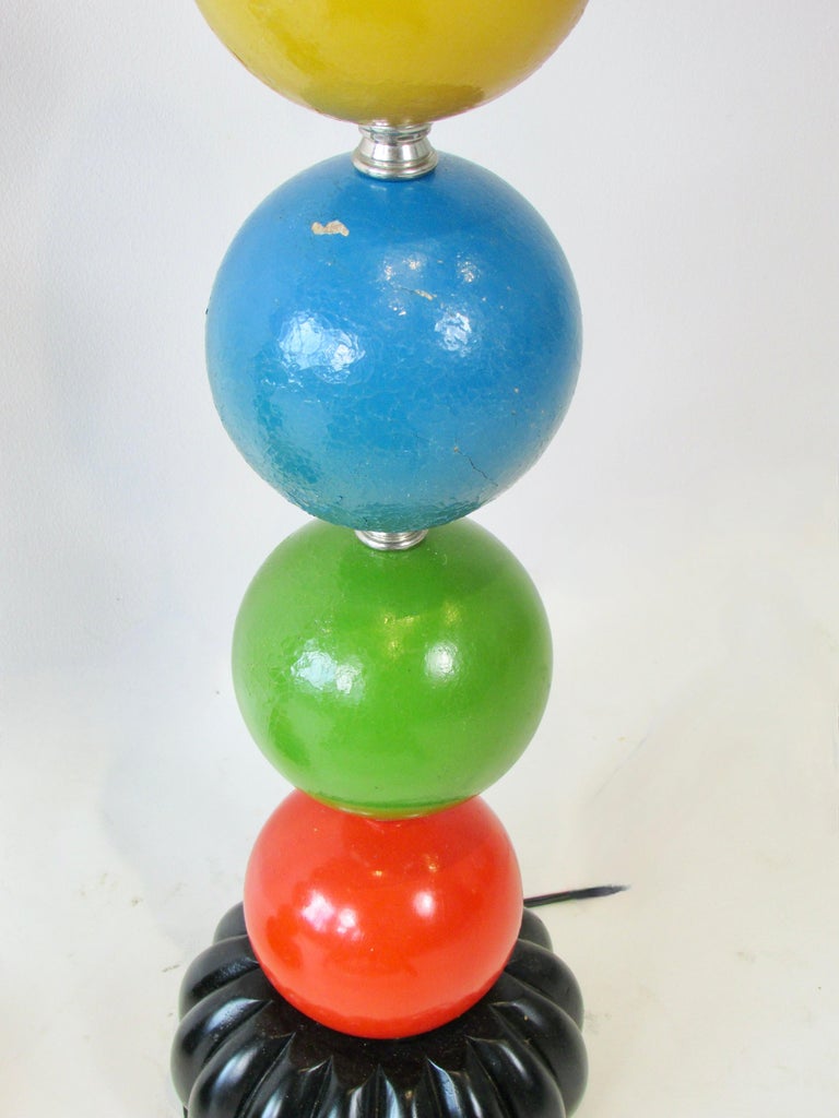Pair of Italian Red Green Blue and Yellow Stacked Juggling Balls Table ...