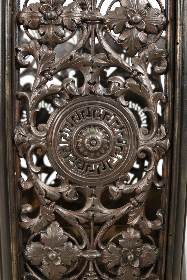 Pair of Italian Renaissance Revival Metal Filigree Pentagonal Umbrella ...