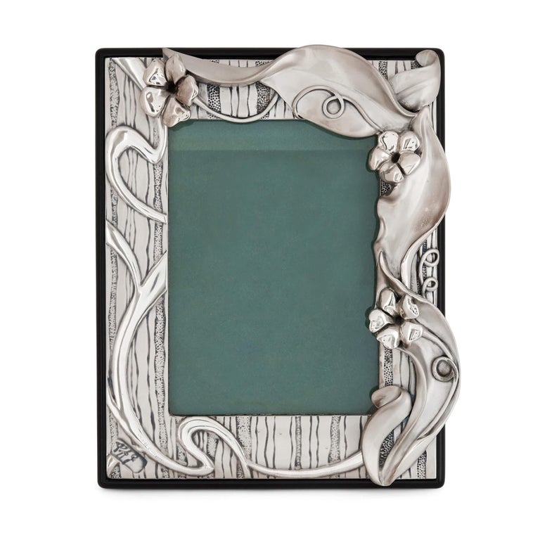 Pair of Italian Silver Picture Frames in the Art Nouveau Style For Sale ...