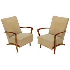 Pair of Italian Spring Loaded Seats Lounge Chairs at 1stDibs | spring ...
