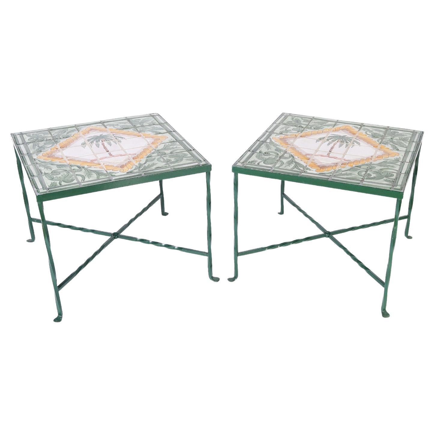 Italian Tile Top Dining Table For Sale at 1stDibs