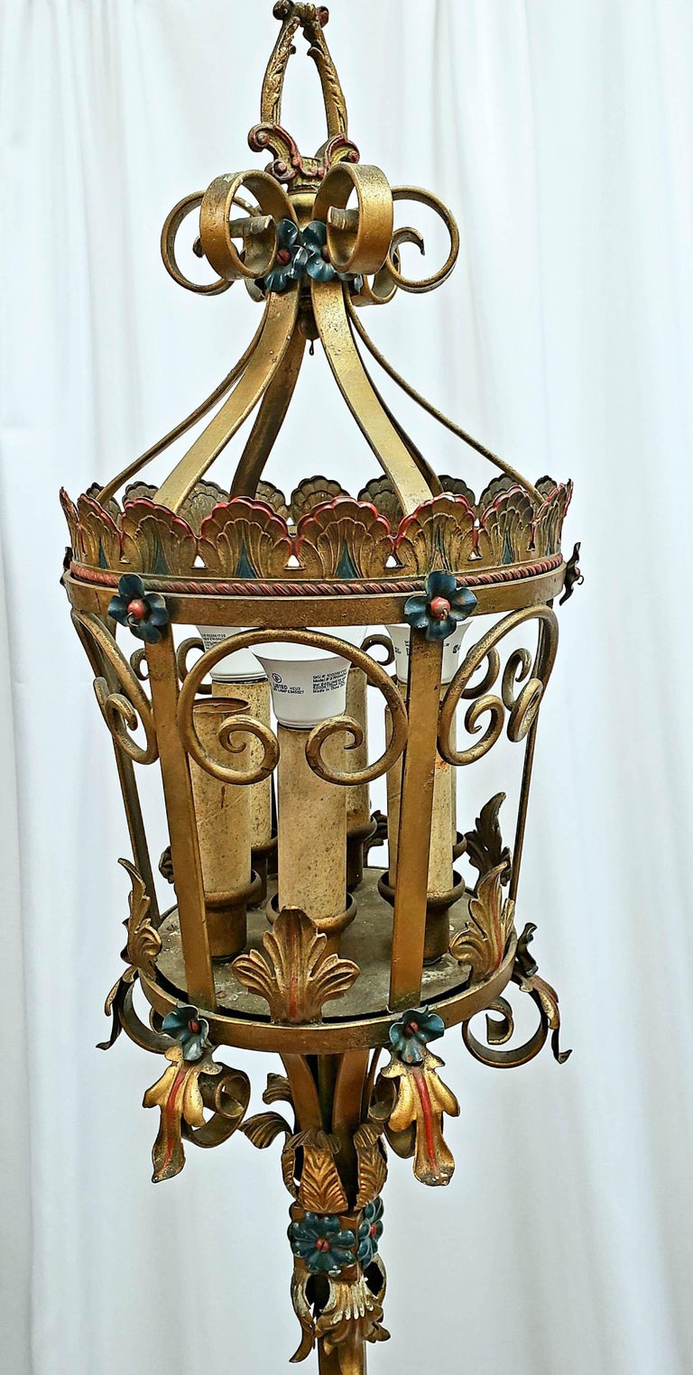 Pair of Italian Venetian 19th Century Metal Tole Floor Lanterns For ...