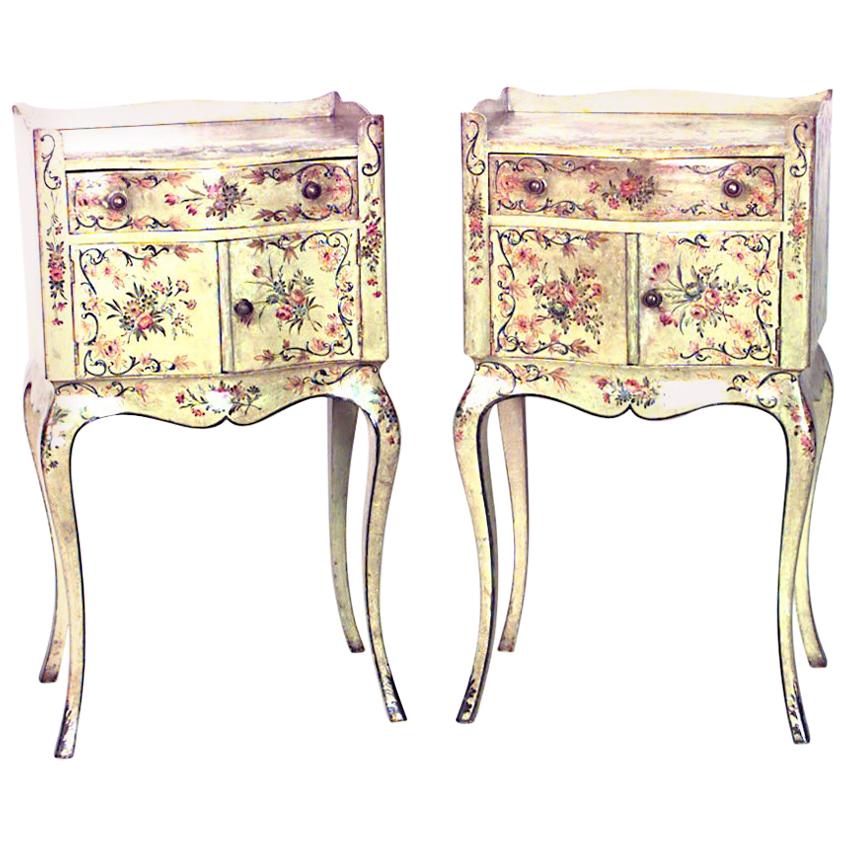 Pair of Italian Venetian Style Bedside Tables For Sale at 1stDibs