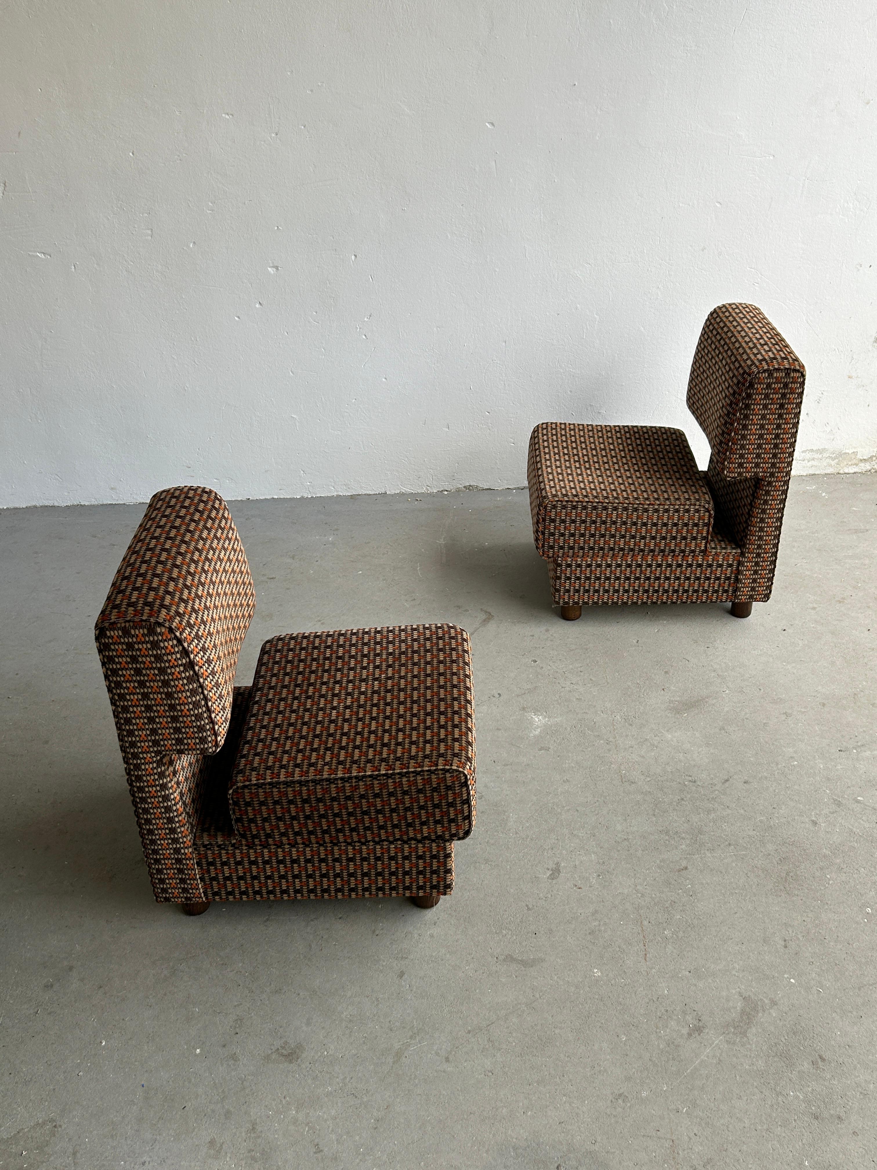 Pair of Italian Vintage Memphis Style Postmodern Lounge Chairs, 1970s ...