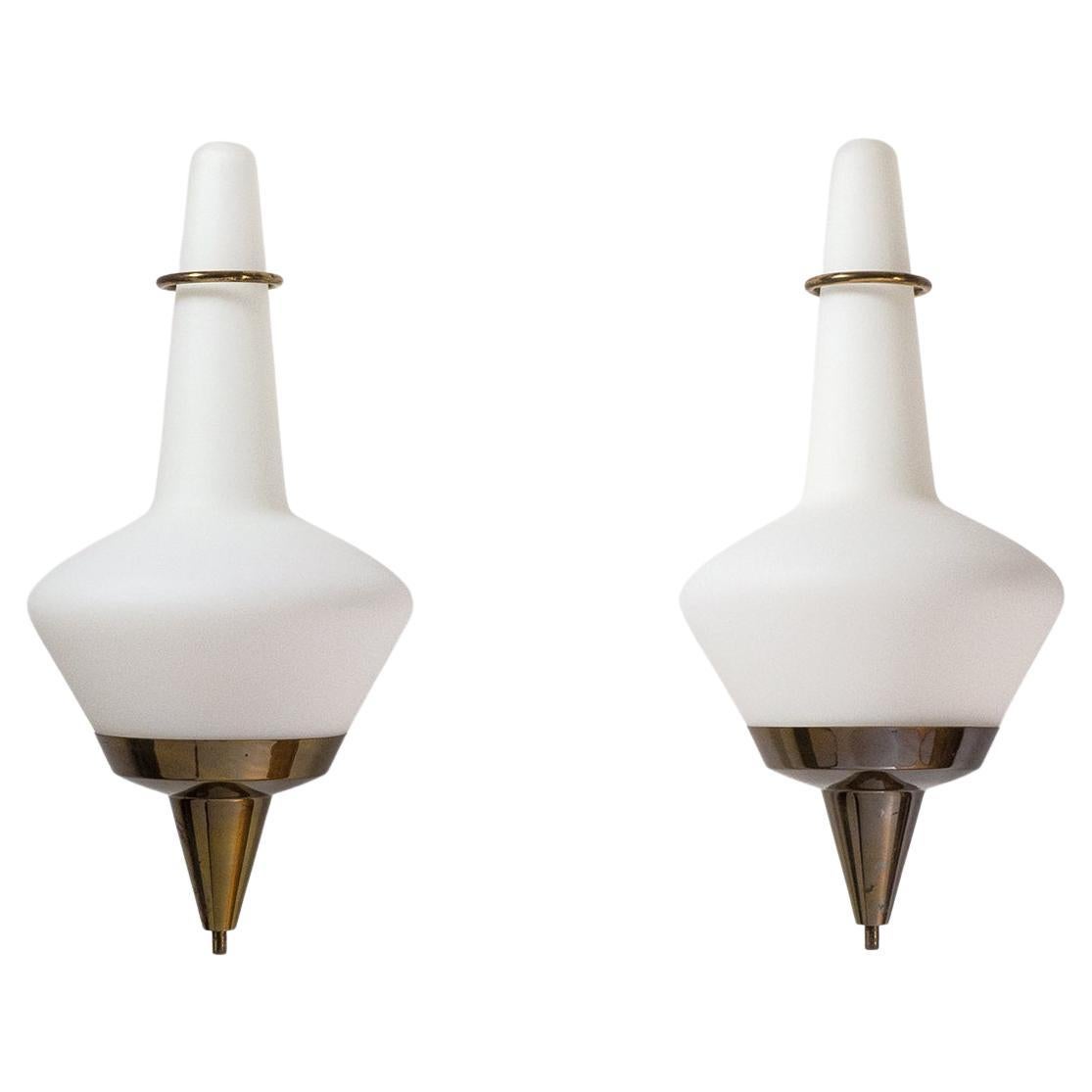 Unique Pair of Brass and Perspex Table Lamps at 1stDibs