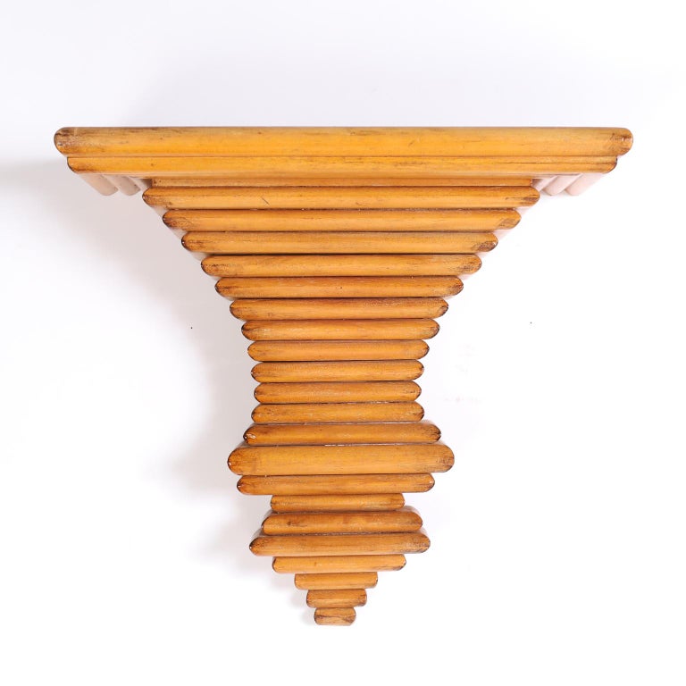 Pair of Italian Wood Architectural Wall Brackets For Sale at 1stDibs