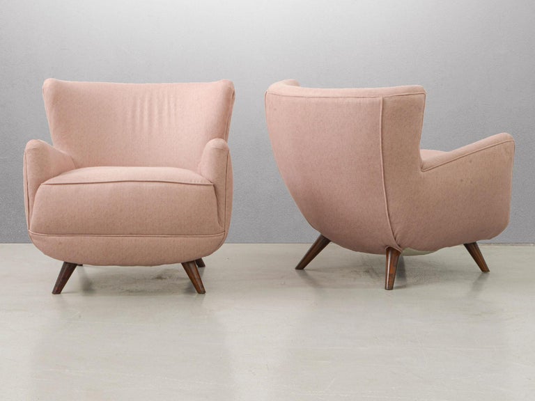 Pair of Hardwood Armchairs by Móveis Teperman, Brazilian Mid-Century ...