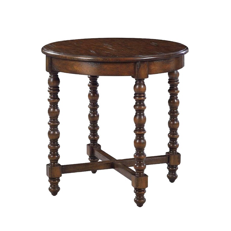 Pair of Jacobean Round Side Tables For Sale at 1stDibs