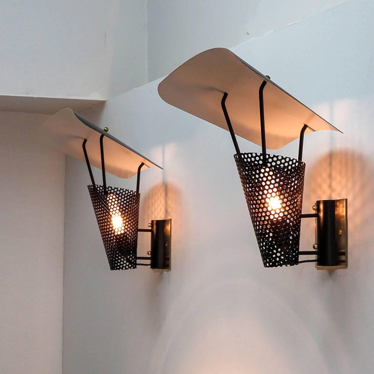 Pair of Jacques Biny Wall Lights, 1950 at 1stDibs