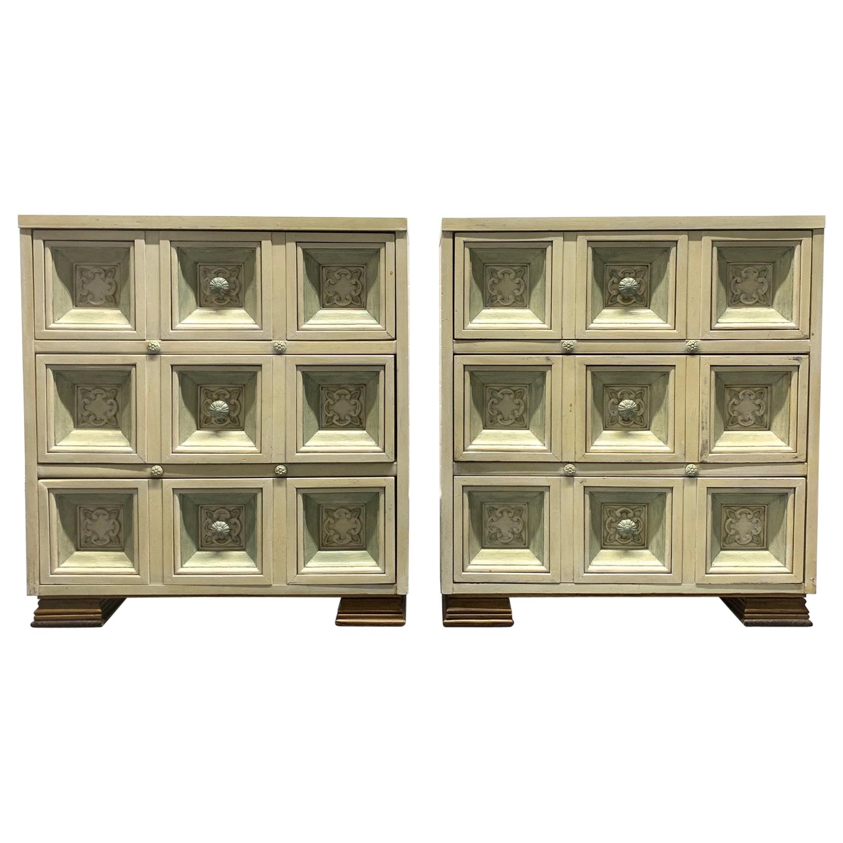 Pair of Walnut James Mont Sofas For Sale at 1stDibs