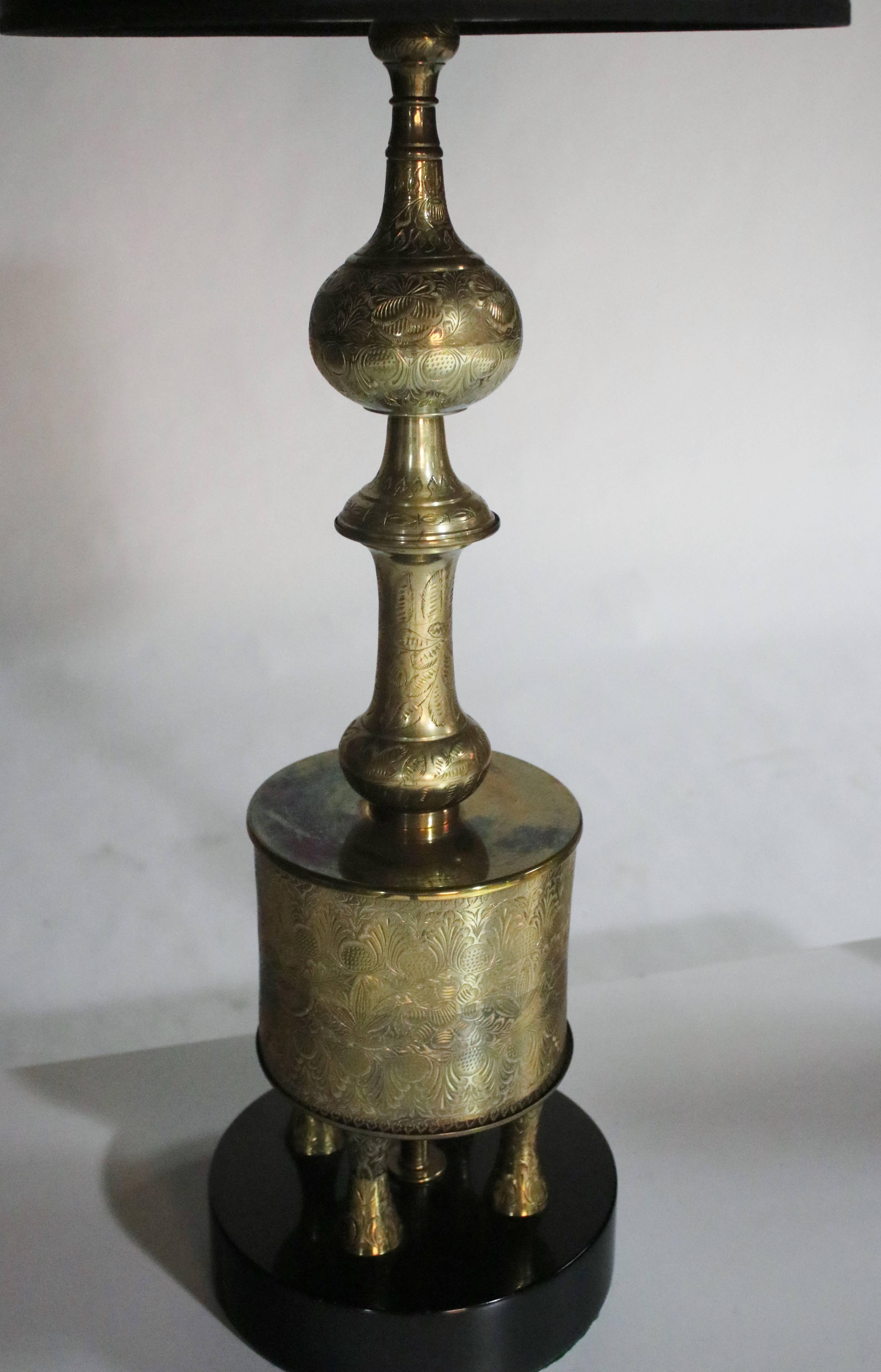 Pair of James Mont Style Lamps at 1stDibs