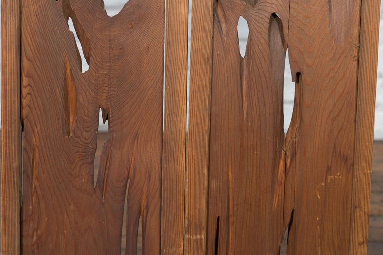 Pair of Japanese 19th Century Ranma Transom Panels with Carved Openwork ...