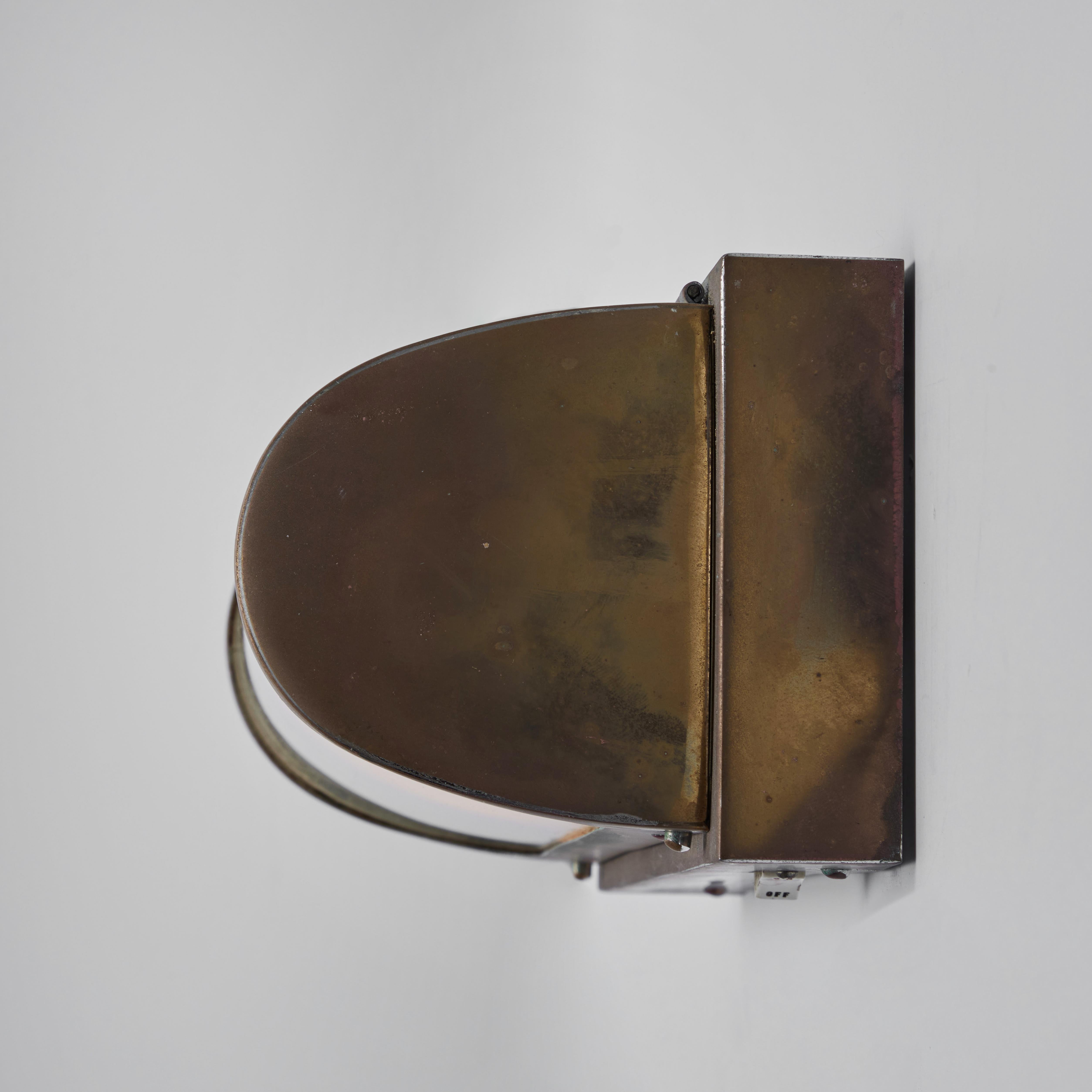 Pair of Japanese Minimalist 'Berth' Glass and Copper Wall Lights for ...