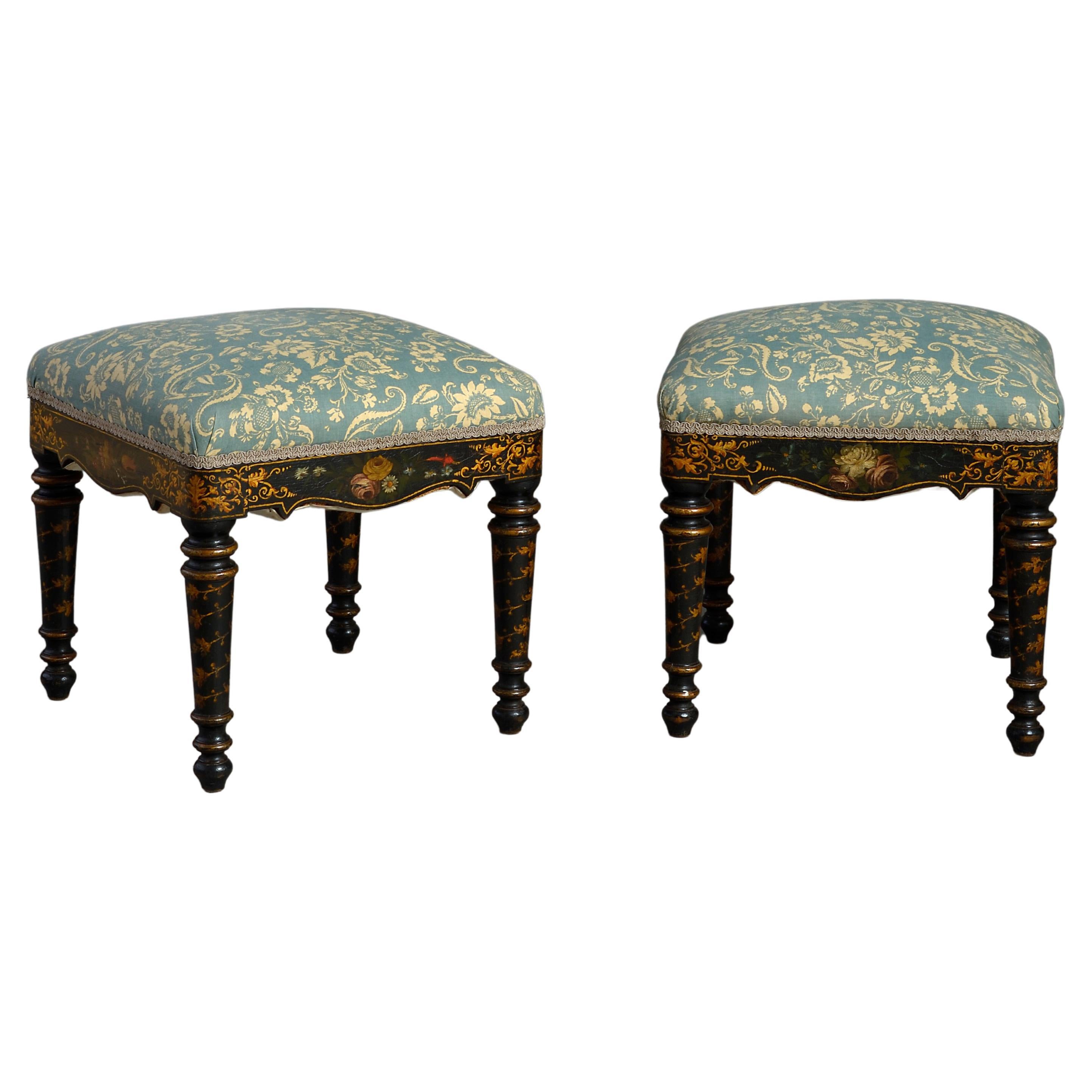 A Pair of Victorian Library Chairs, Original Leather Upholstery, circa ...