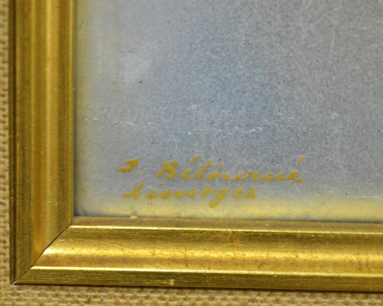 Pair of Jean Betourne Floral Limoges Enamel Plaques For Sale at 1stDibs