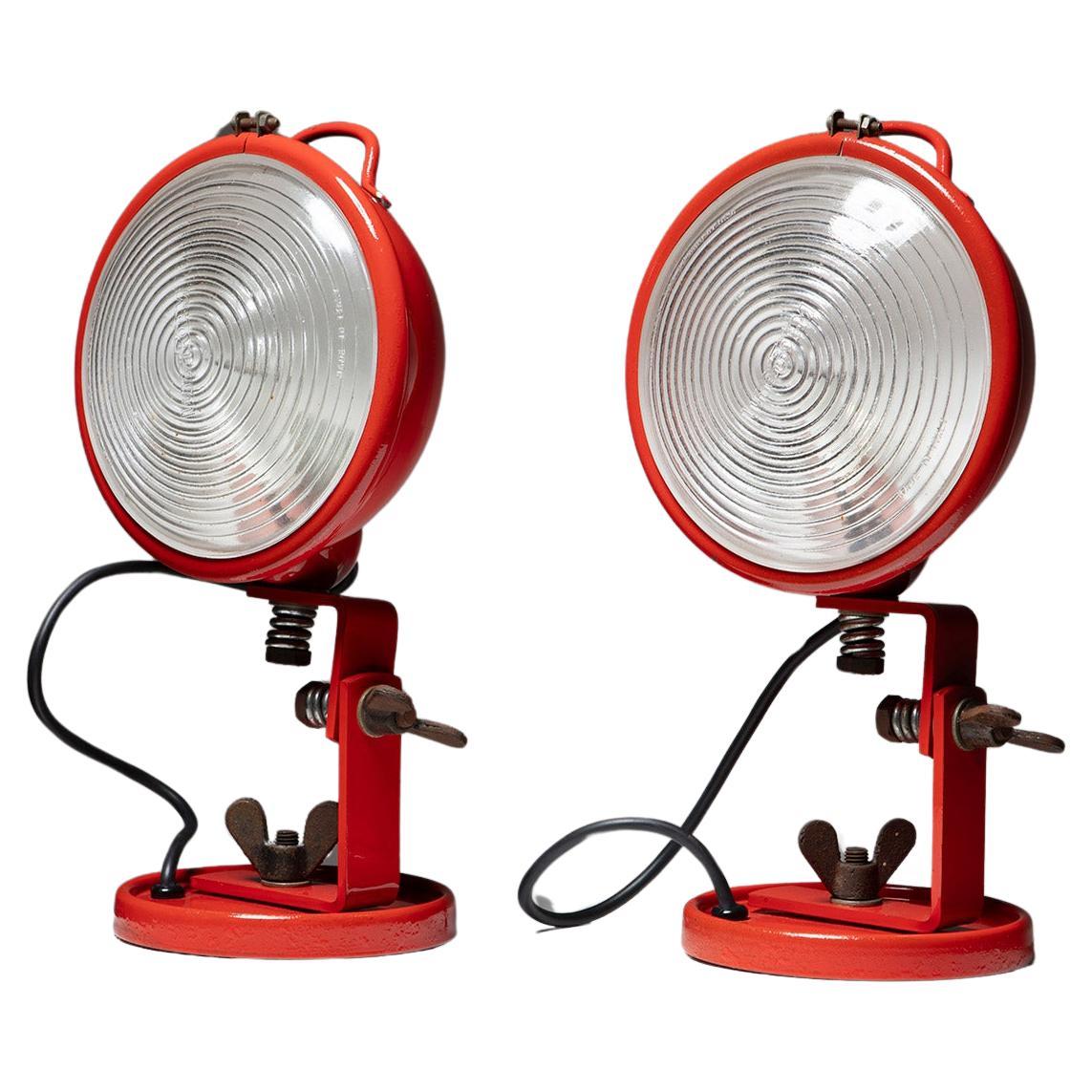 Pair of "Jeep" Table Lamps by Leonardi and Stagi for Lumenform, Italy ...