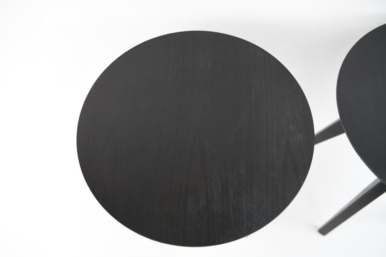 Pair of Jens Risom for Knoll Round Side Tables For Sale at 1stDibs