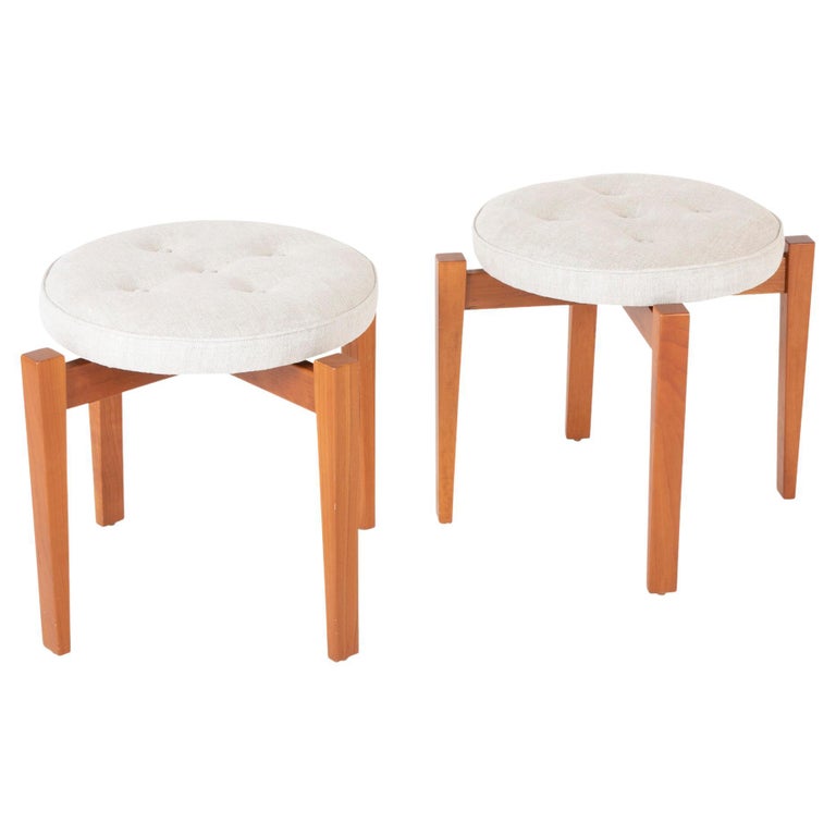 Pair of Jens Risom for Pucci Stools For Sale at 1stDibs