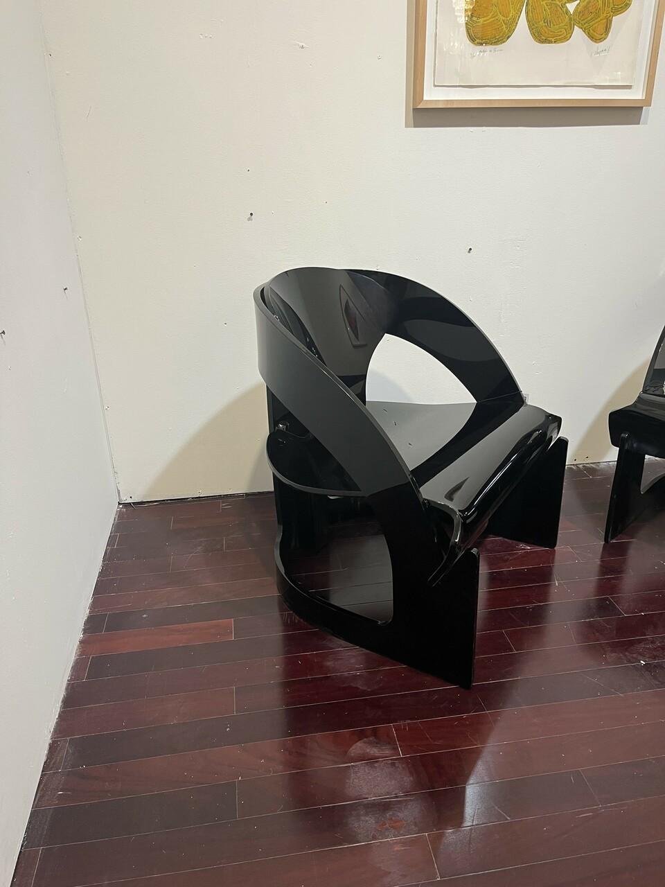 Pair of Joe Colombo Acrylic Chairs for Kartell For Sale at 1stDibs