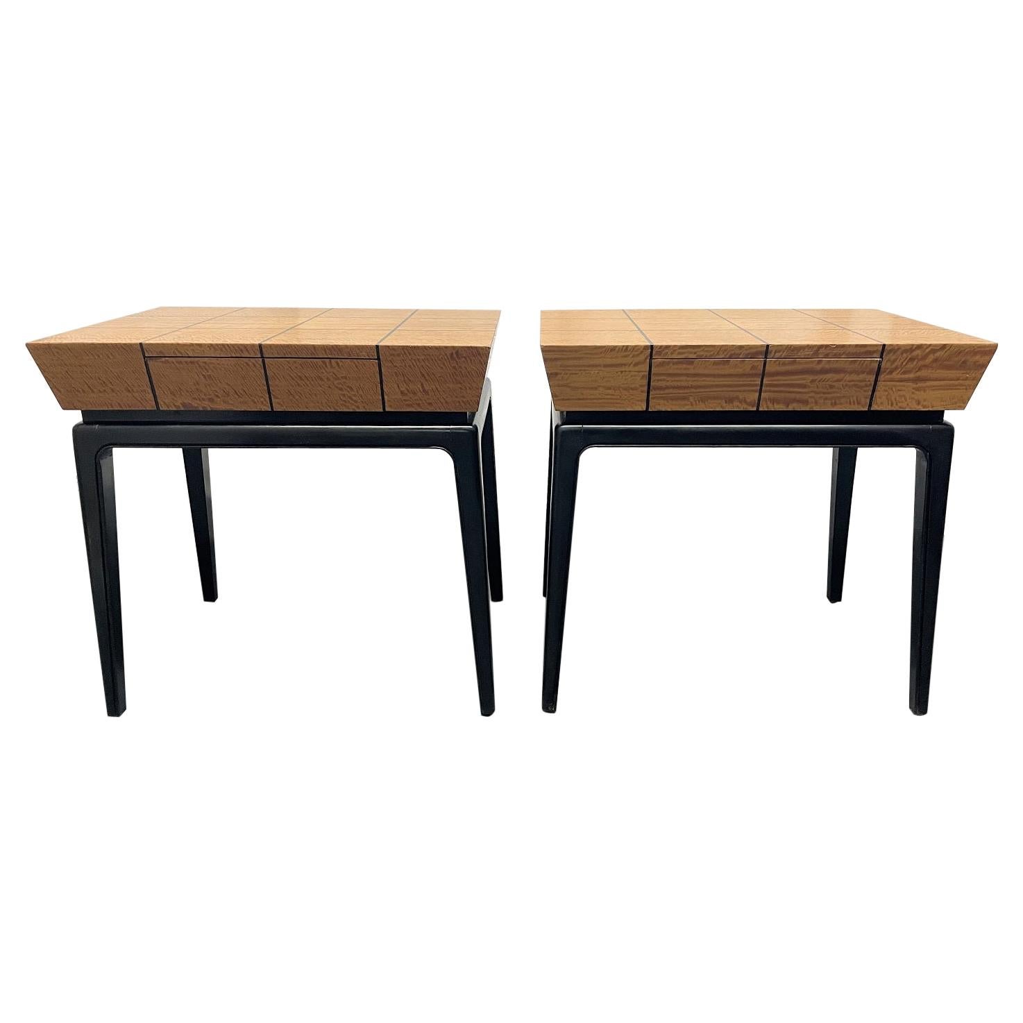 Jon Keal for Brown Saltman Mid Century Pair of End Tables at 1stDibs