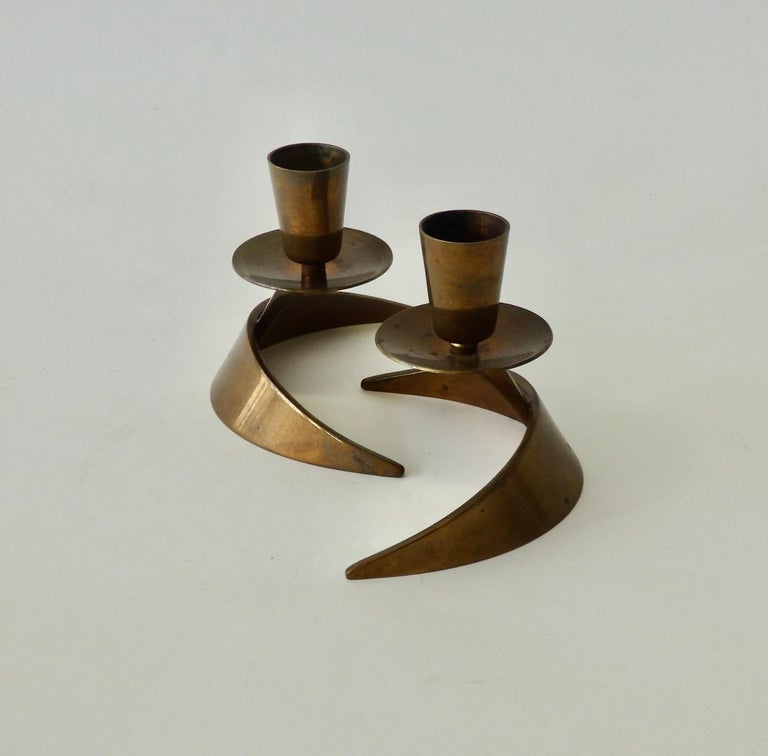 Pair of John Prip and Ronald Hayes Pearson Ma.Co. Bronze N.Y. at 1stDibs