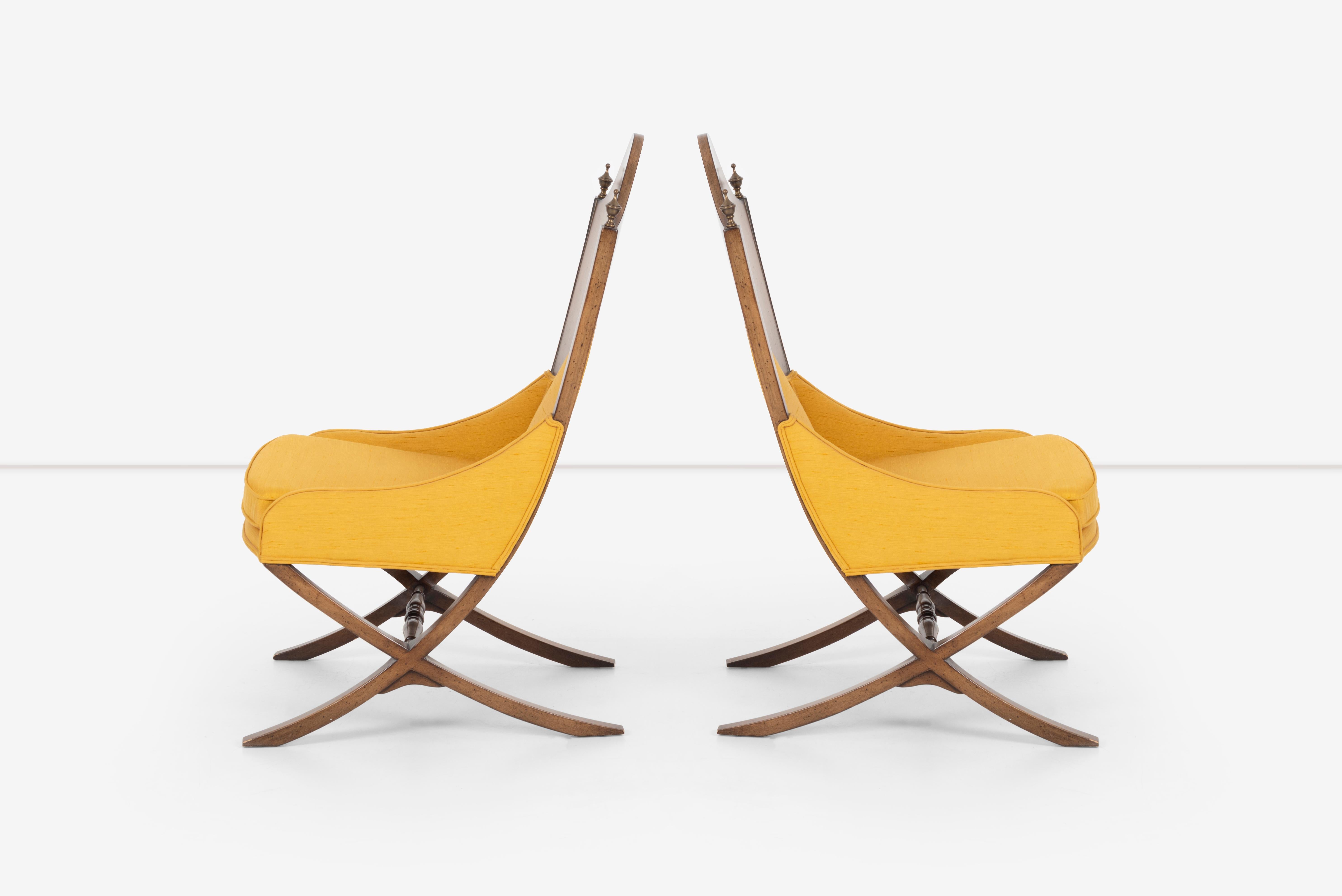 Pair of John Stuart Campeche Chairs For Sale at 1stDibs | faux campeche
